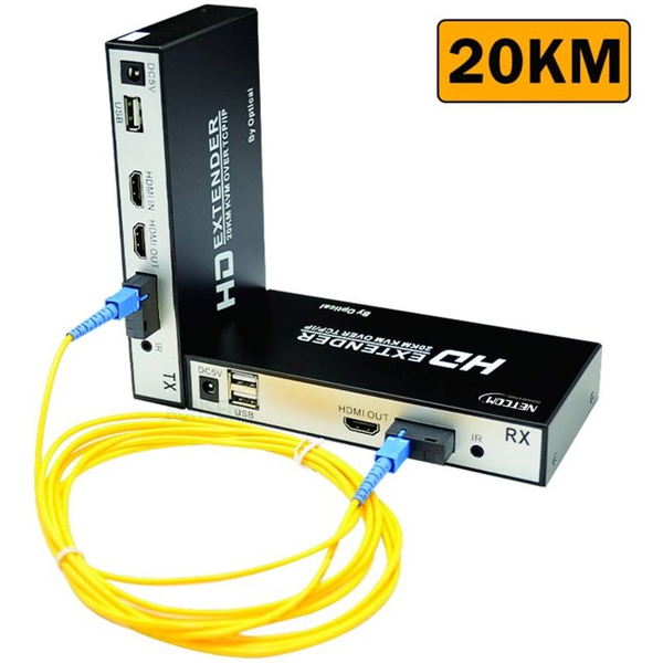 Extensor HDMI Por Fibra Óptica Netcom Hasta 20Km