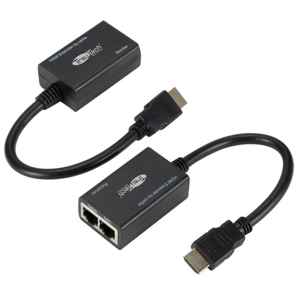 Extensor Pasivo HDMI Vía Ethernet TrauTech 30mts
