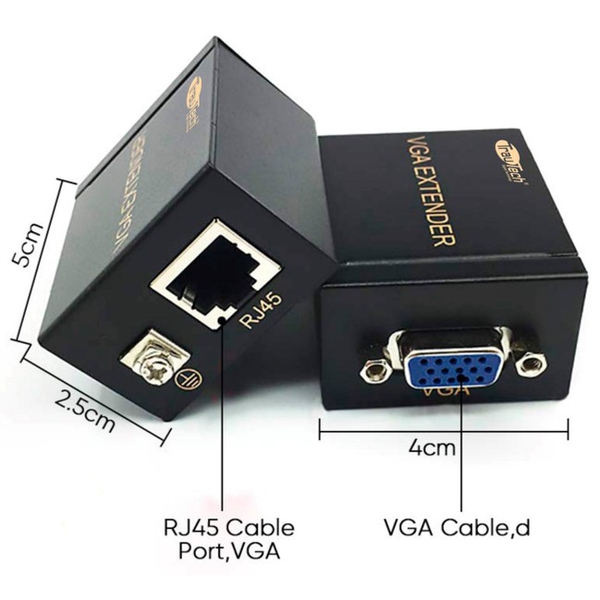 Extensor De VGA AUDIO USB RS232 IR Por Cable UTP Cat.5e Y Cat.6 - Hiper Red