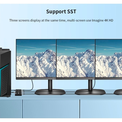 Splitter DisplayPort 1x3 v1.4 Netcom MST SST UHD 8K 60Hz