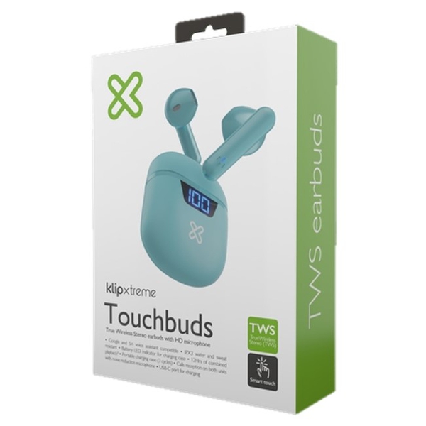 Audífonos Inalámbricos Klip Xtreme KTE-006AQ Touchbuds