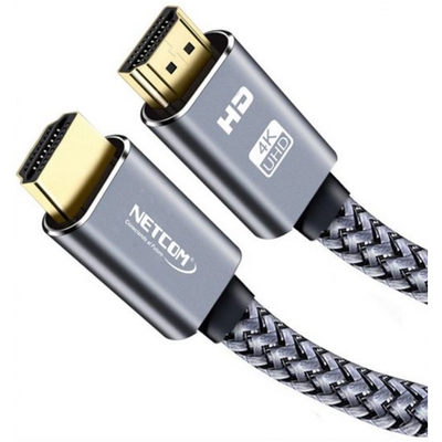 Cable Enmallado HDMI a HDMI Netcom UHD 4K 60Hz 3 Metros