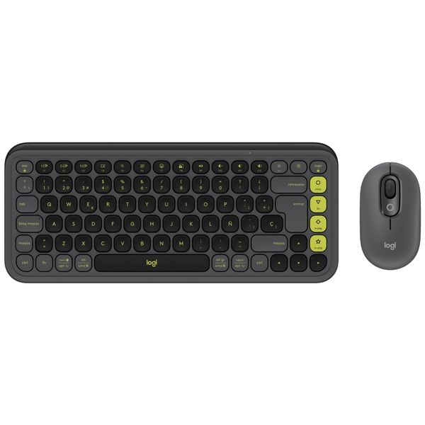 Teclado Logitech y Mouse POP Icon Wireless Bluetooth Graphite Combo
