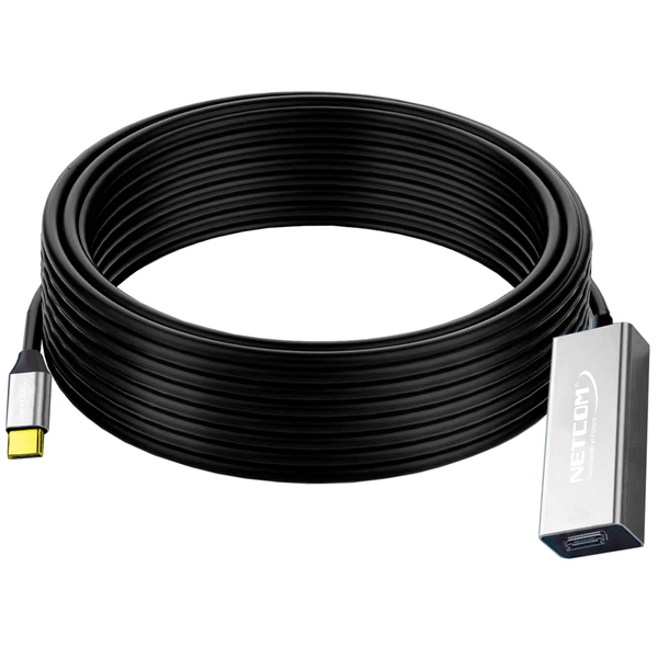 Cable Extensor Activo Netcom USB 3.2 Tipo C G2 De 10 Metros