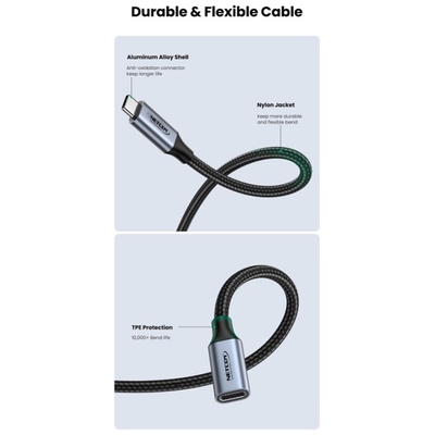 Cable Extensor USB C 3.1 Gen 2 Netcom 1 Metro PD 100W 4K