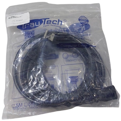 Cable De Poder C13 a Nema 5-15P Trautech De 3 Mts 3*18 AWG